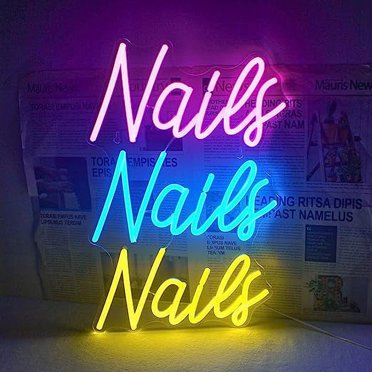 Lips and Fingers Neon Sign Nails Salon Neon Sign,Led Light Sign for ...