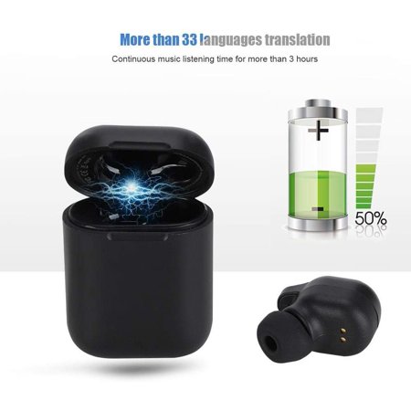 Smart Translator Device - Wireless Bluetooth 5.0 Single Ear Earbuds ...