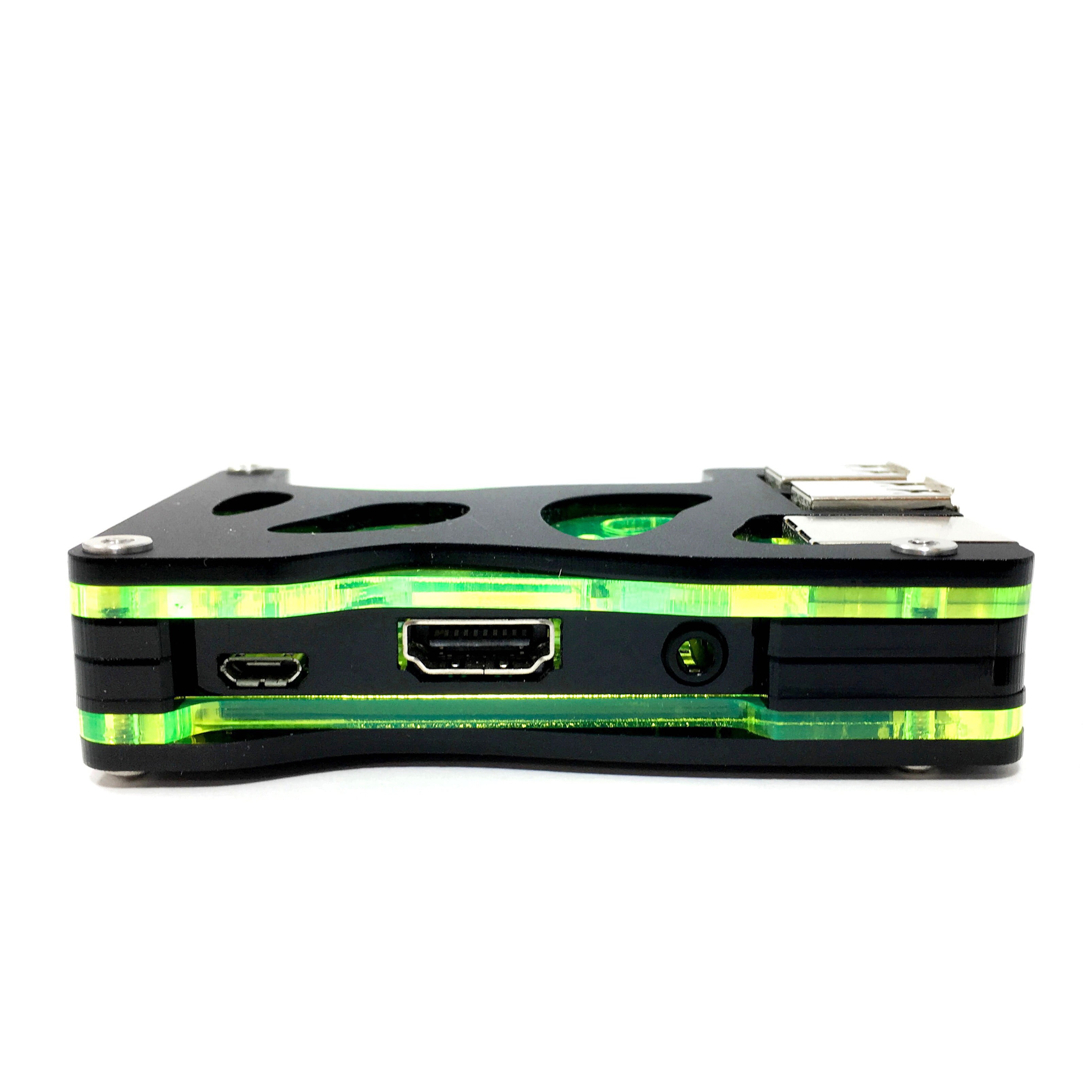 Buy Zebra Bio Case for the Raspberry Pi 3B+, 3, Pi 2, and Pi B+ ~ Black & Lazer Lime~ by C4Labs ...