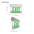 Lroom [2-Pack] Mirror Panel Exit Sign Green Letters Emergency Light ...