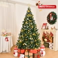 7ft Artificial Christmas Tree, PVC Xmas Tree w/Metal Stand, Artificial ...