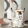 Goofa Hand Drawn Animals Printed Circular Hamper,Laundry Basket with ...