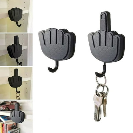 Middle Finger Key Hanger, Funny Middle Finger Self Adhesive Key Hooks ...