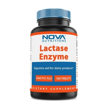 Best Naturals Lactase Enzyme 180 Tablets, 3000 FCC Digestive Aid for ...