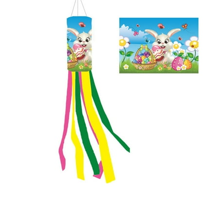 letairis Easter Windsock Outdoor DIY Scene Layout Holiday Ornament Prop ...
