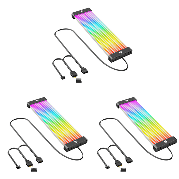 Peggybuy ARGB LED Light Strip 5V 3PIN ARGB for 3x8PIN GPU/24PIN ...