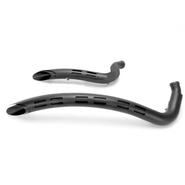 Bassani Radial Sweepers Black Exhaust System w/Black Slotted Shields ...