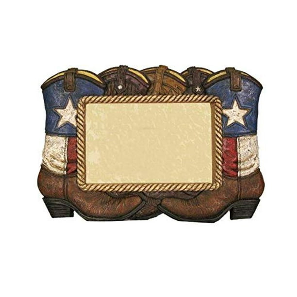 AR Country Store Texas Cowboy Boots Picture Frame - Hold 4" x 6 Photo ...