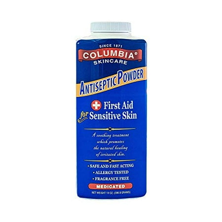 Columbia Skincare Medicated Antiseptic Powder for Sensitive Skin, 14 oz ...