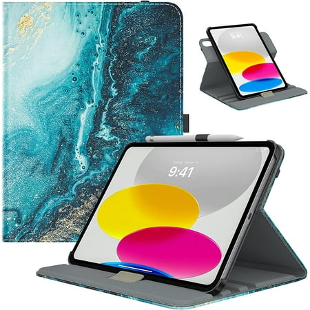 T Rotating Case for iPad 10th Generation 2022, iPad 10.9 inch Case, 90 ...