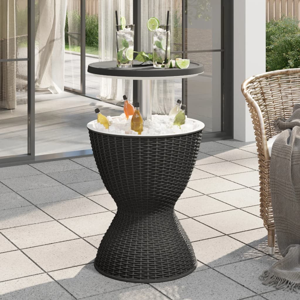Carevas 3-in-1 Ice Cooler Table Black Polypropylene - Walmart.com