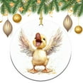 Christmas Ornaments Cute Duck Gifts Christmas Decor Ceramic Ornament ...