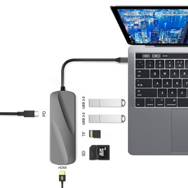 KOOTION 5 Port USB C Hub, 3 USB 3.0 Ports and SD/TF Card Reader, 5 in 1 ...
