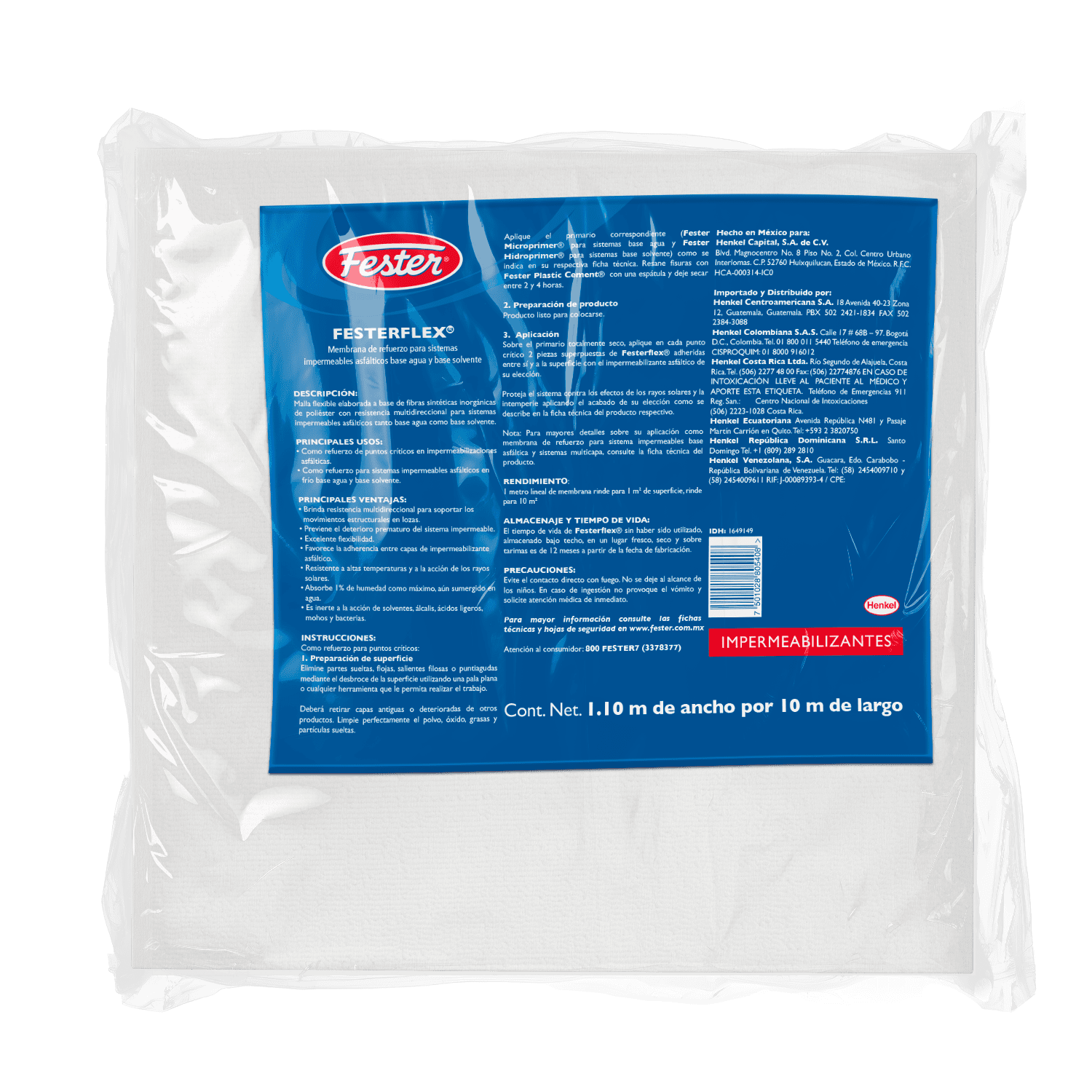 Membrana de Refuerzo Flexible con Resistencia Multidireccional a Base de Fibras de Poliéster ...