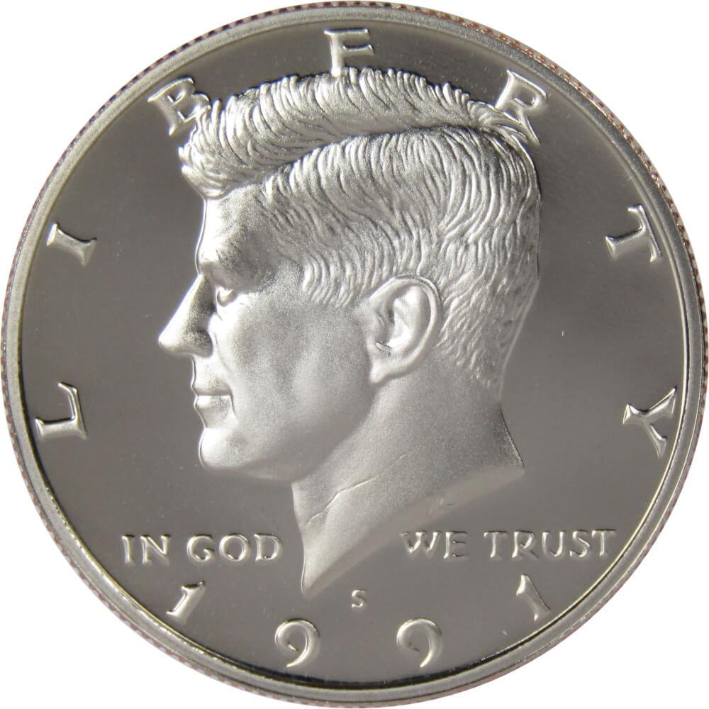 1991 S Kennedy Half Dollar Choice Proof 50c US Coin Collectible ...