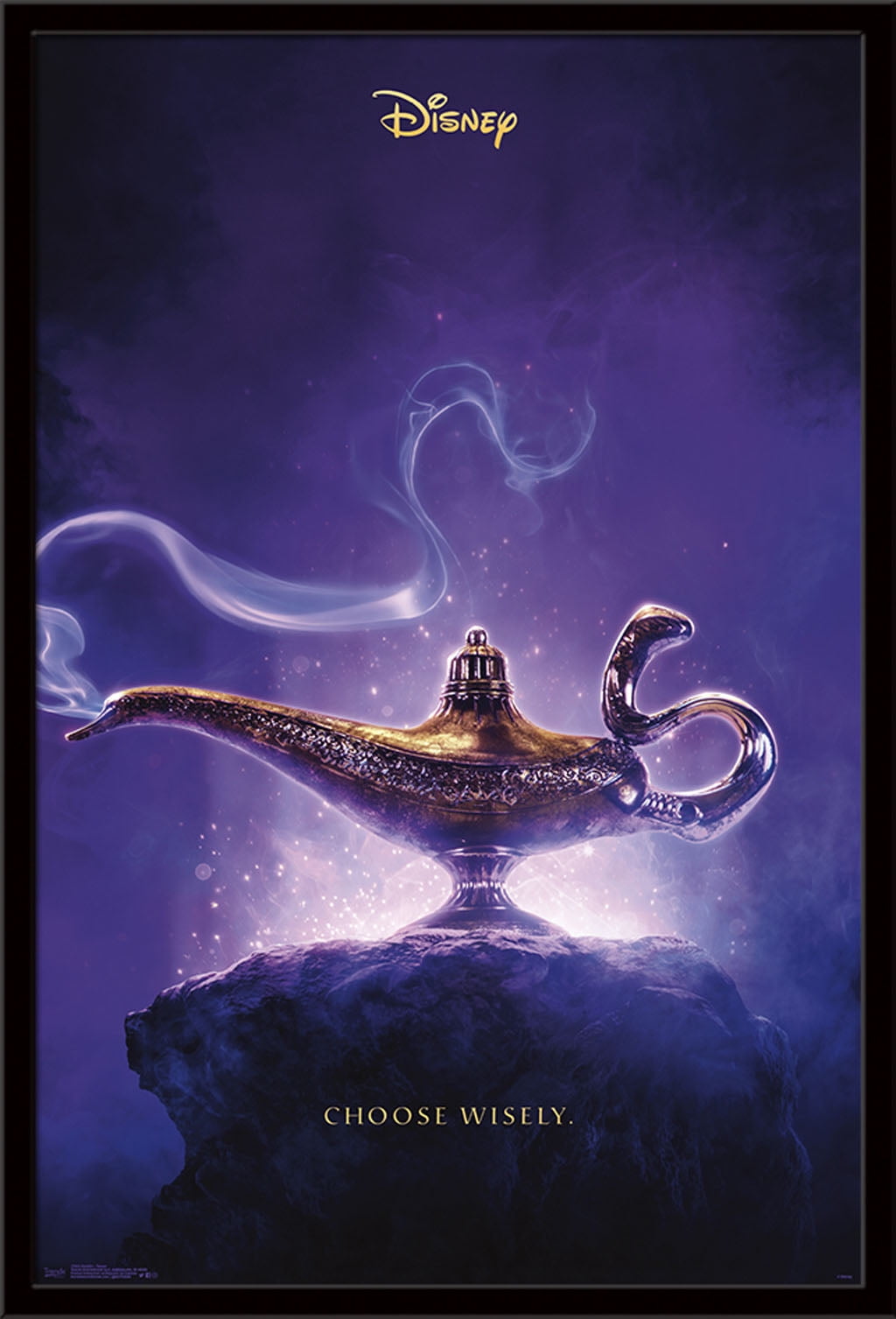 Disney Aladdin - Teaser Wall Poster, 22.375" x 34", Framed - Walmart.com
