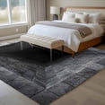 Marble Washable Area Rug 6 x 9 ft 3D Abstract Mystery Grey Marble ...