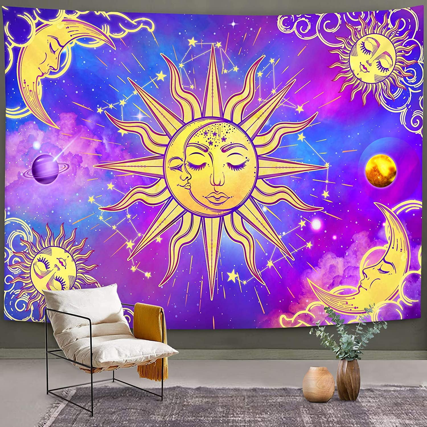 Trippy Sun And Moon Wallpaper