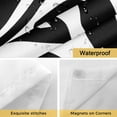 Abstract Tiger Print No Hook Shower Curtain and Snap in Liner Set ...