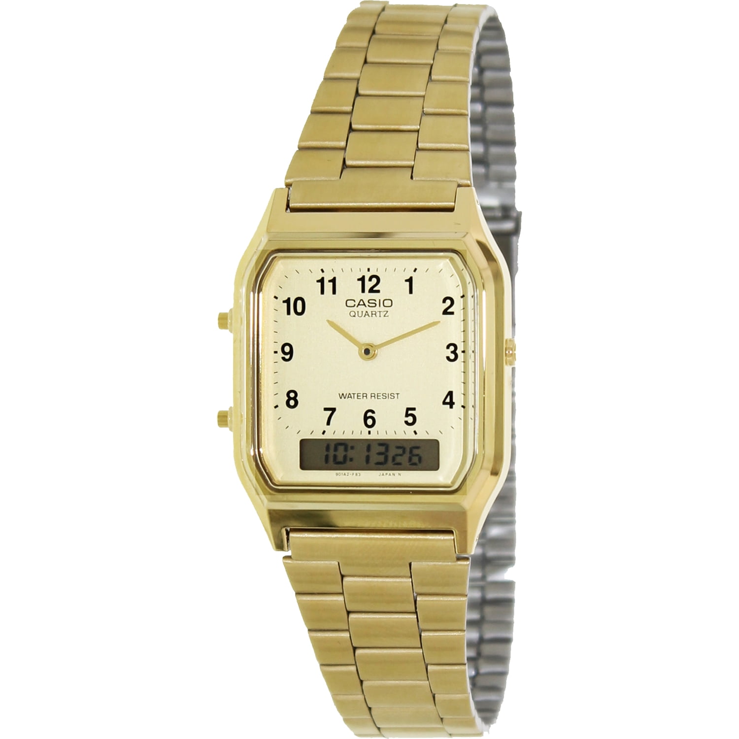Click here for Casio Mens Core Aq230ga-9b Gold Gold Tone Quartz D... prices