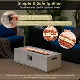 Costway 42'' Terrazzo Fire Pit Table 50,000 BTU, Outdoor Patio Backyard ...