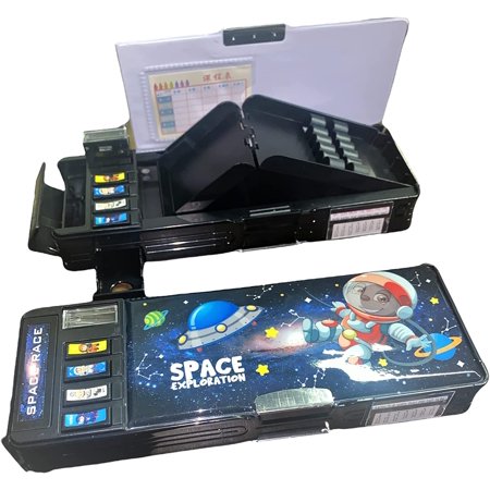 Multi-function pencil box (Space Design 1) with Magnetic flaps, perfect ...