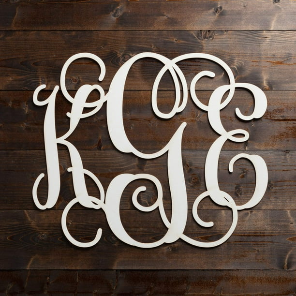 Personalized Oversized Wood Monogram Plaque, Available in 5 colors ...