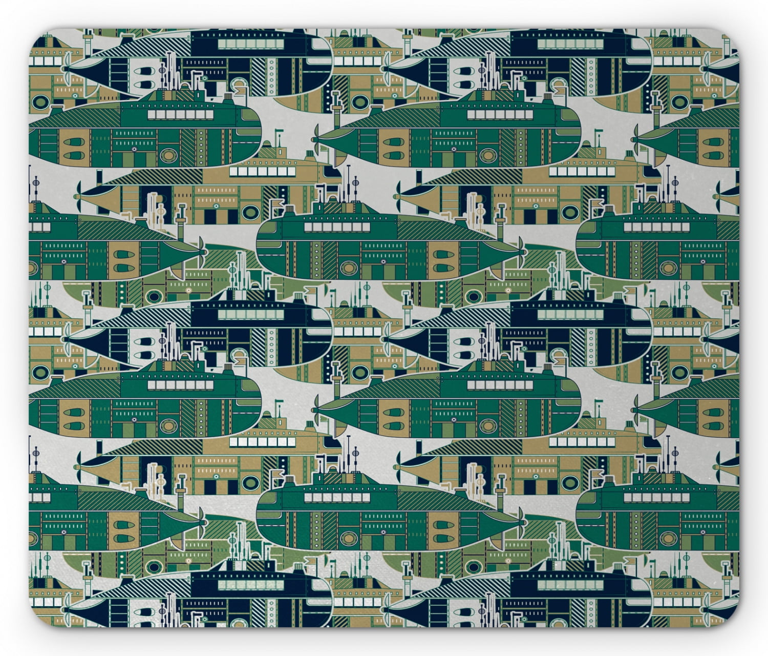 Retro Mouse Pad, Old School Submarine Concept with Torpedoes Vintage ...