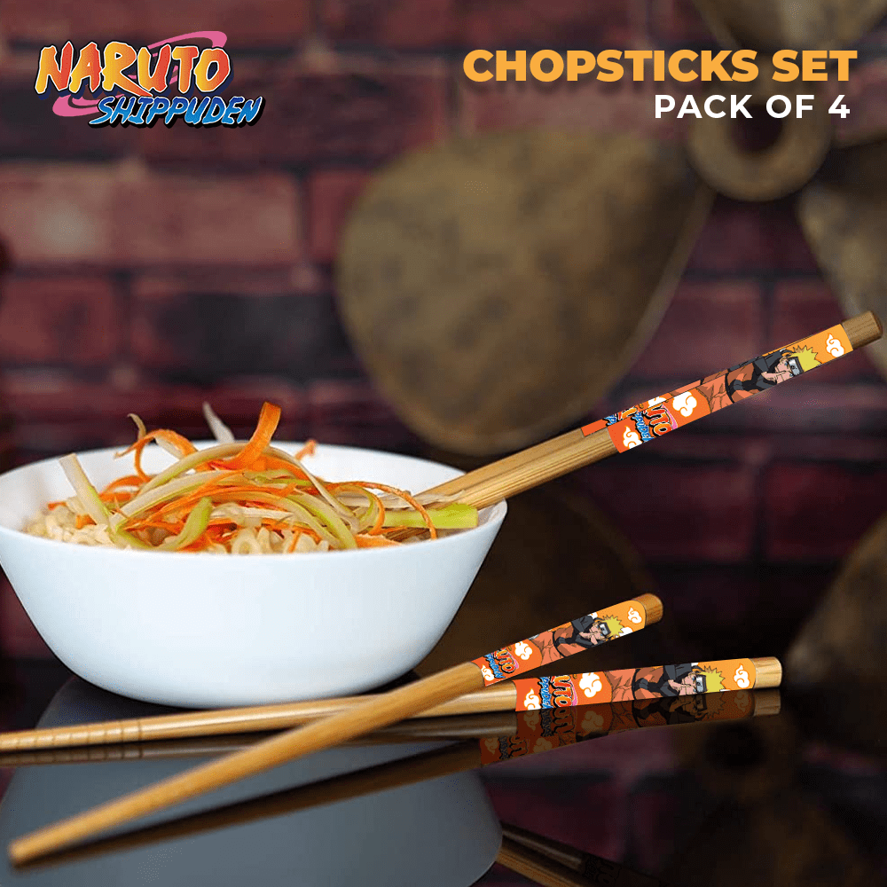 Buy Naruto Shadow Clone Wooden Chop Stick Set | Set of 4 9” Bamboo ...