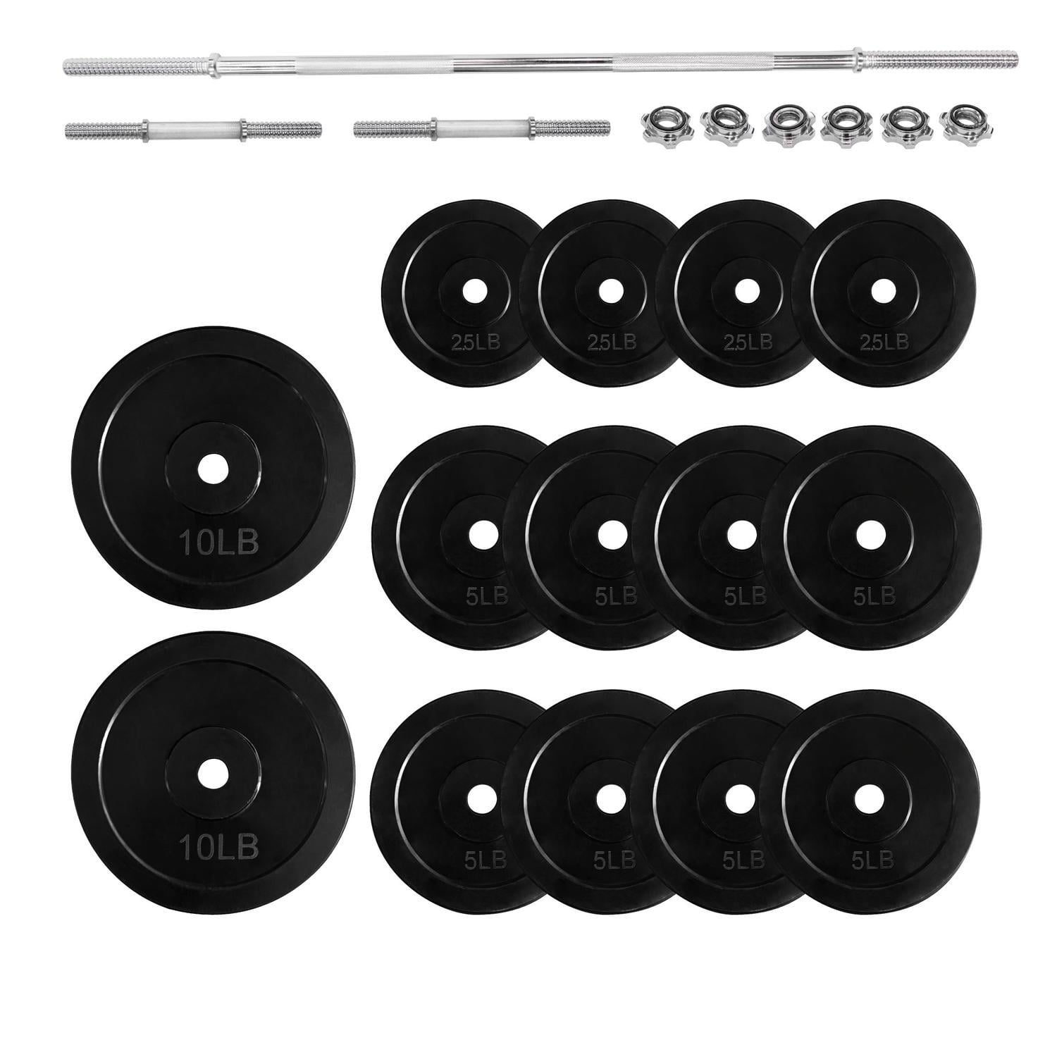 Kit 90 Lbs De Pesas Barra Recta Mancuernas Y Discos negro 1 Xtreme Life ...