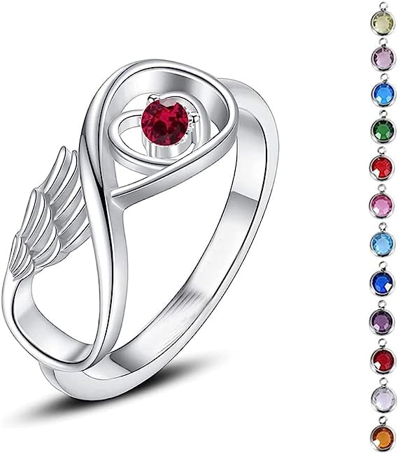 Infinity 12 Birthstone Mini Ring Hold Loved Ones Ashes Cremation Urn ...