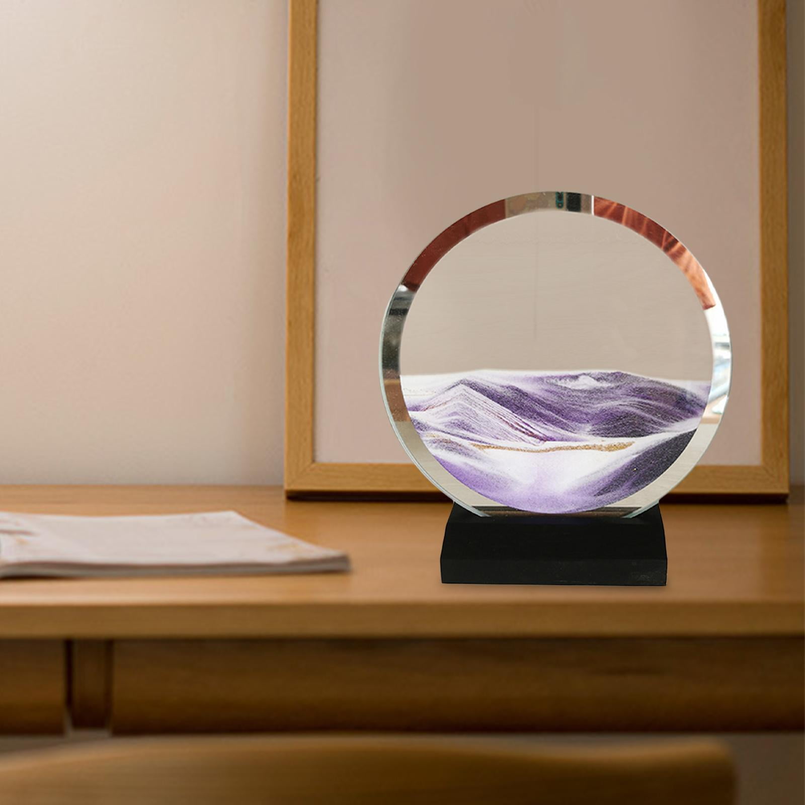 Sands Pictures Flowing Sand Desktop Sand Art Round Scenery Relaxing ...