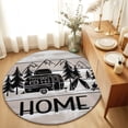 Camper 5' Round Rug for Dining Table for 4 People Under Table Placement ...