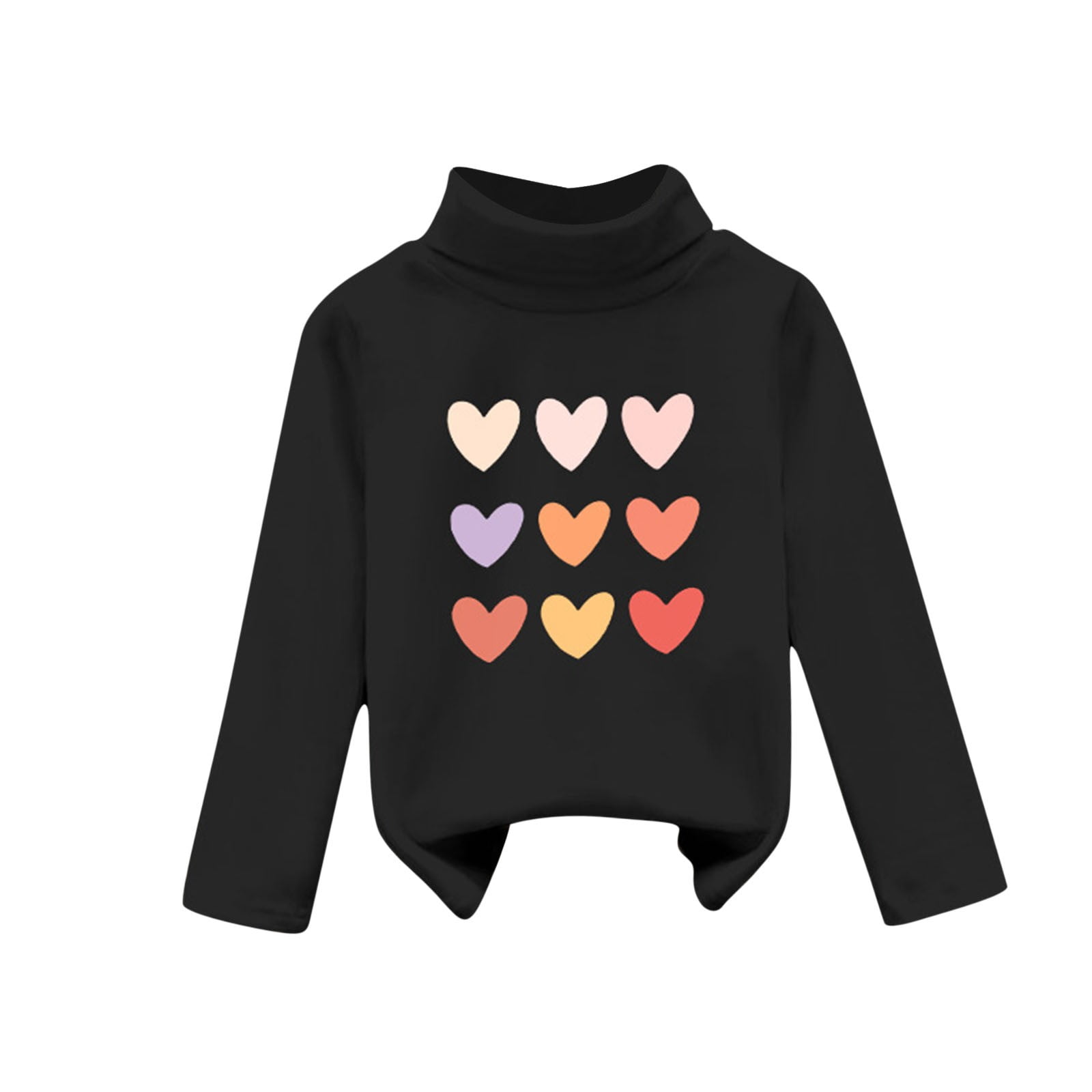Click here for Meetotime Kids Fleece Top Heart Printed Casual Hig... prices