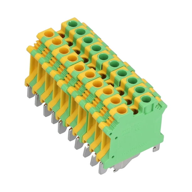 Bloque de terminales de canal, 50 piezas, terminal de conexión a tierra ...