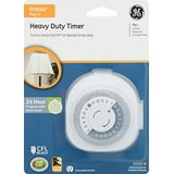 GE 24-Hour Heavy Duty Indoor Plug-In Mechanical Timer, 1 Grounded ...