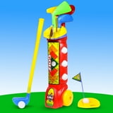KidPlay Toy Golf Set w/ 3 Golf Balls, 3 Types of Clubs, 2 Practice ...