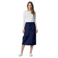 Adar Universal Scrub Skirts For Women - Mid-Calf Drawstring Scrub Skirt ...
