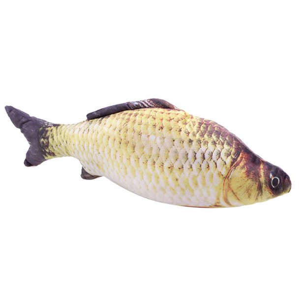 Lifelike Fish Shape Pet Cat Playing Toy Kitten Teaser Plush Simulation ...