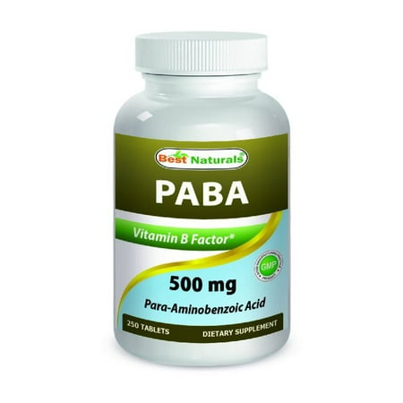 Best Naturals PABA 500 mg 180 Tablets - Walmart.com
