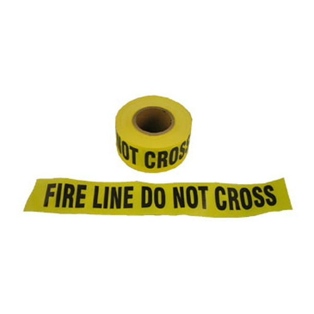 Barrier Tape, Fire Line Yellow - Walmart.com - Walmart.com