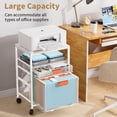 Rolling File Cart - White: Mobile Vertical Organizer With Mesh Drawers ...