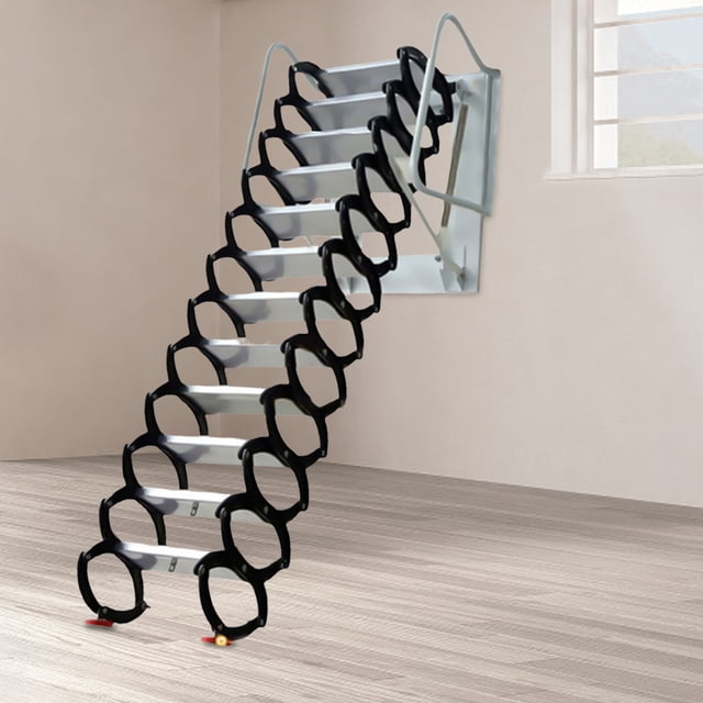 Miumaeov Telescopic Wall Folding Ladder Attic Stairs, Wall-mounted Loft ...
