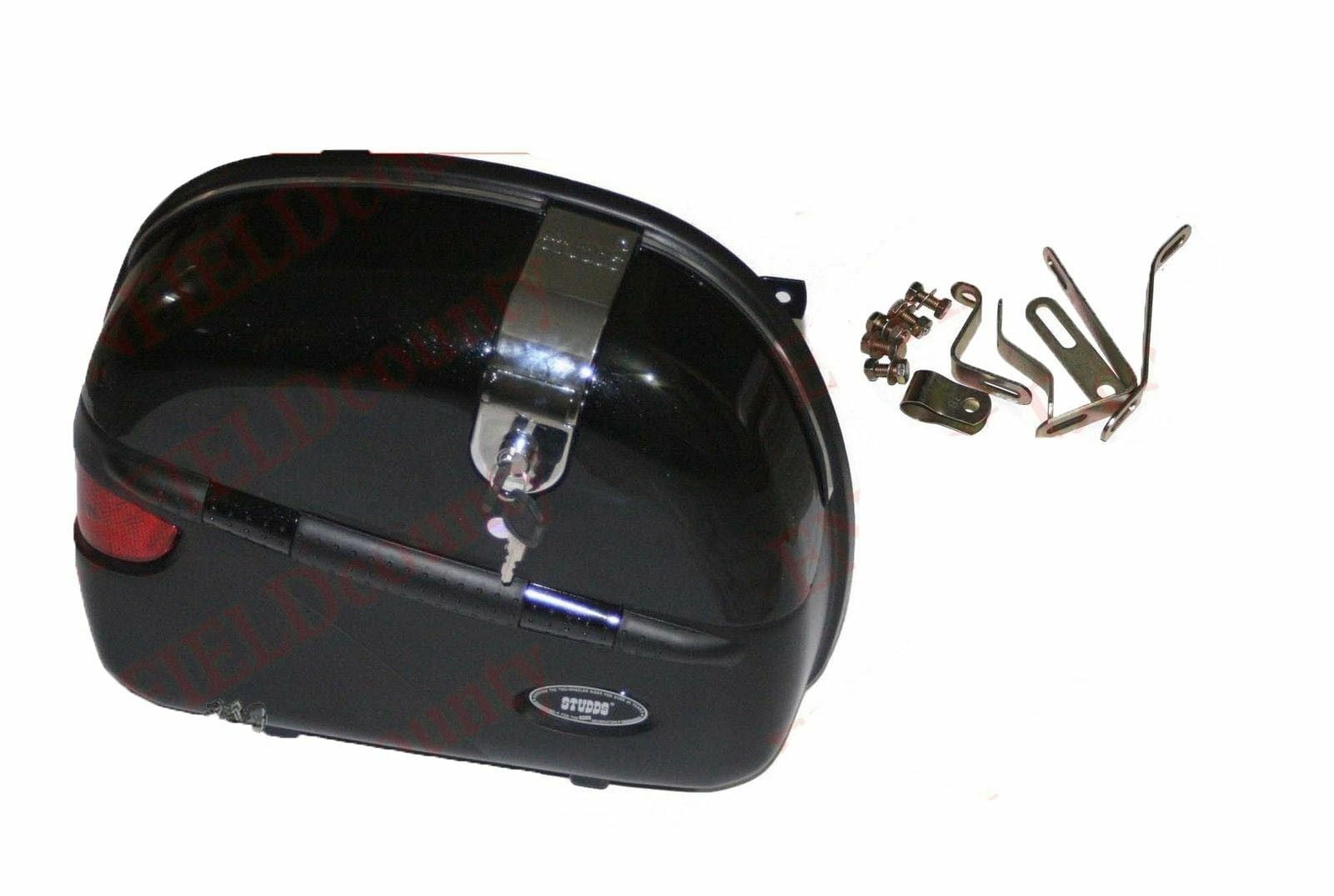 Lockable Universal Black Plastic Rear Pannier Carrier Luggage Case ...