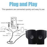 Mini Clip On Laptop Notebook PC Speakers USB Powered Wired Stereo ...
