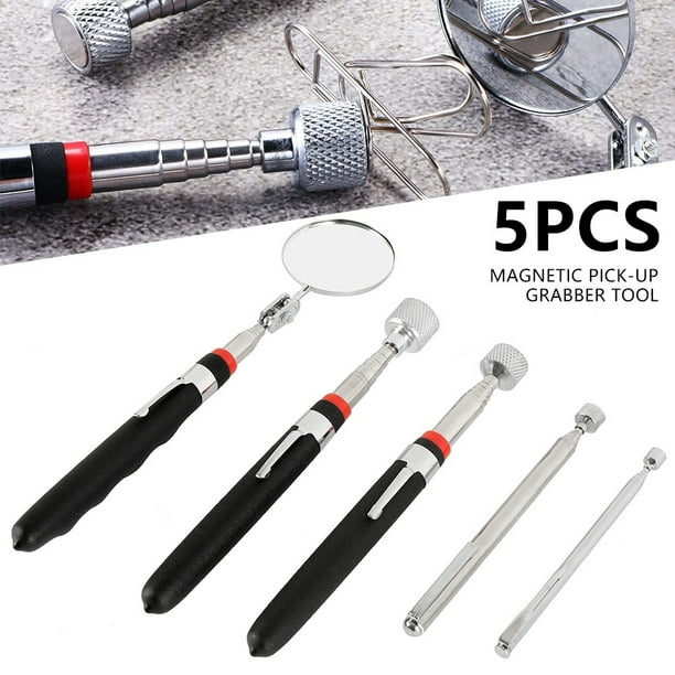 5 Magnetic Telescopic Picker Tools Expandable Tool Kit With Led Light