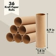 36-Pack Brown Empty Paper Towel Roll Tubes, BULK Craft Cardboard for ...