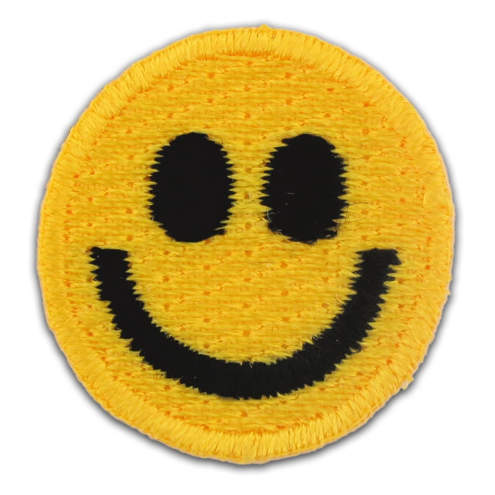 Smiley Face Embroidered Applique Sticker - Walmart.com