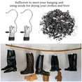 Black 250 Stainless Steel Clothes Hanger Clips Multi-Use Hanging Hooks ...