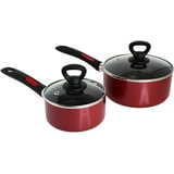 Mirro Get a Grip 10-pc Non-Stick Cookware Set Red Durable Kitchen ...